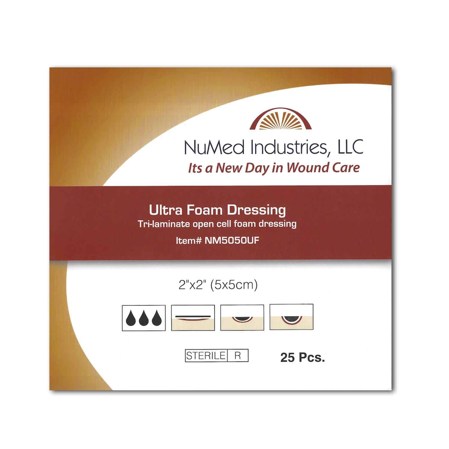 Ultra Foam Dressing 2x2 (25 ct.) | BODYARMOR MEDICAL SUPPLIES